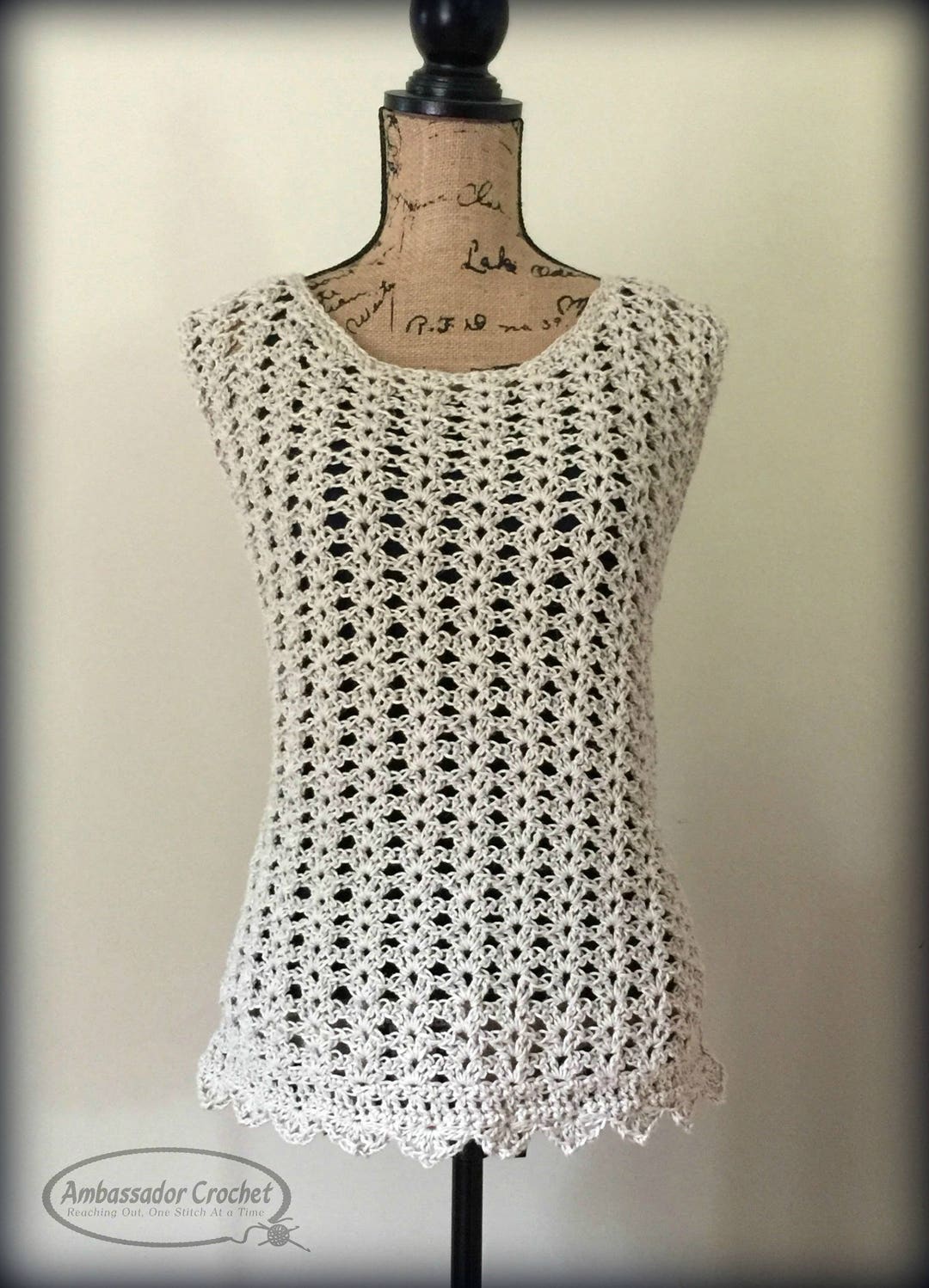 Ava Shell Tank Top Crochet Pattern - Includes 9 Sizes - Etsy
