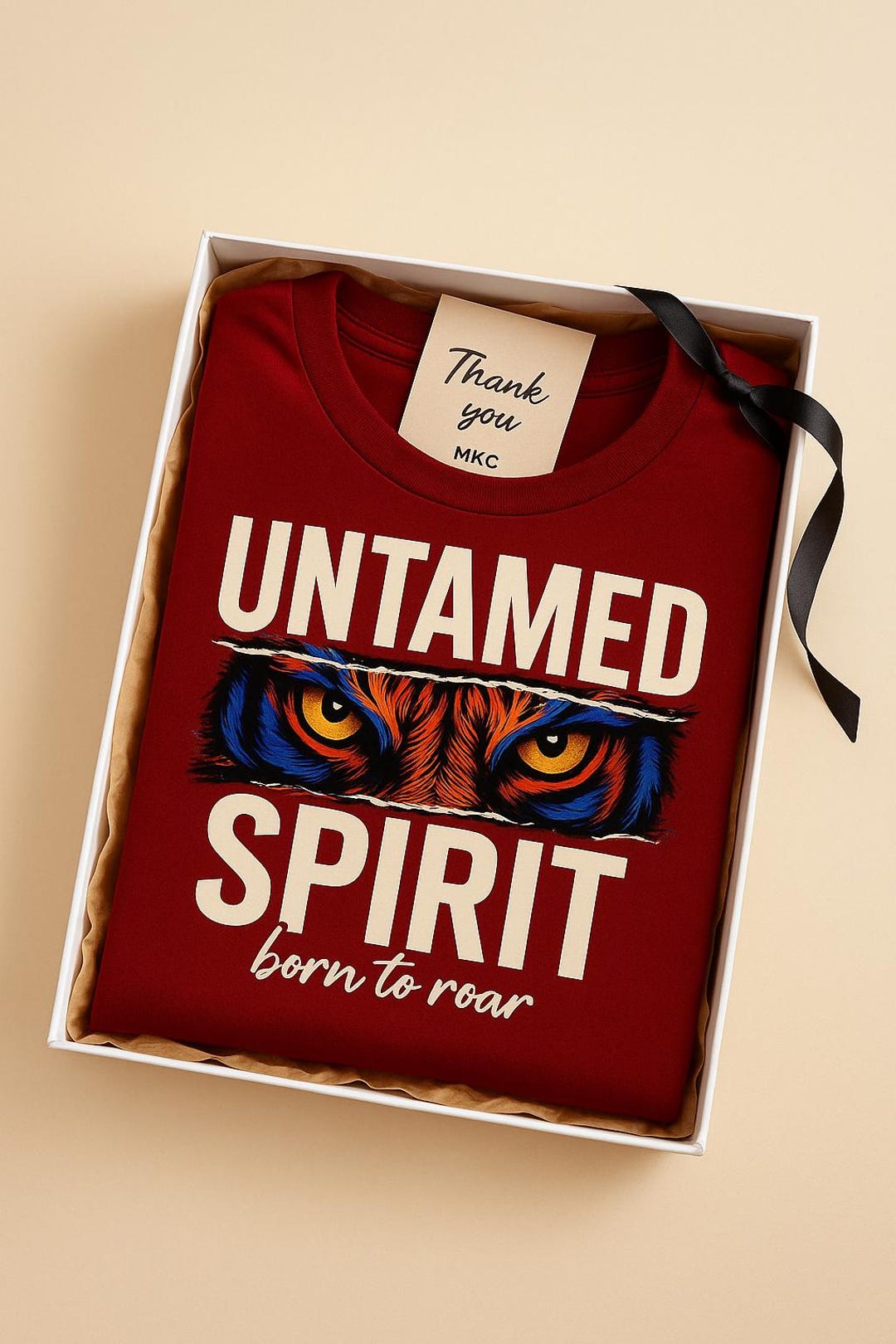 Untamed Spirit Tiger Eyes T Shirt Born to Roar Bold Wild Animal Graphic ...