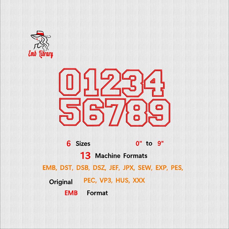 Large Number Applique Font - Etsy