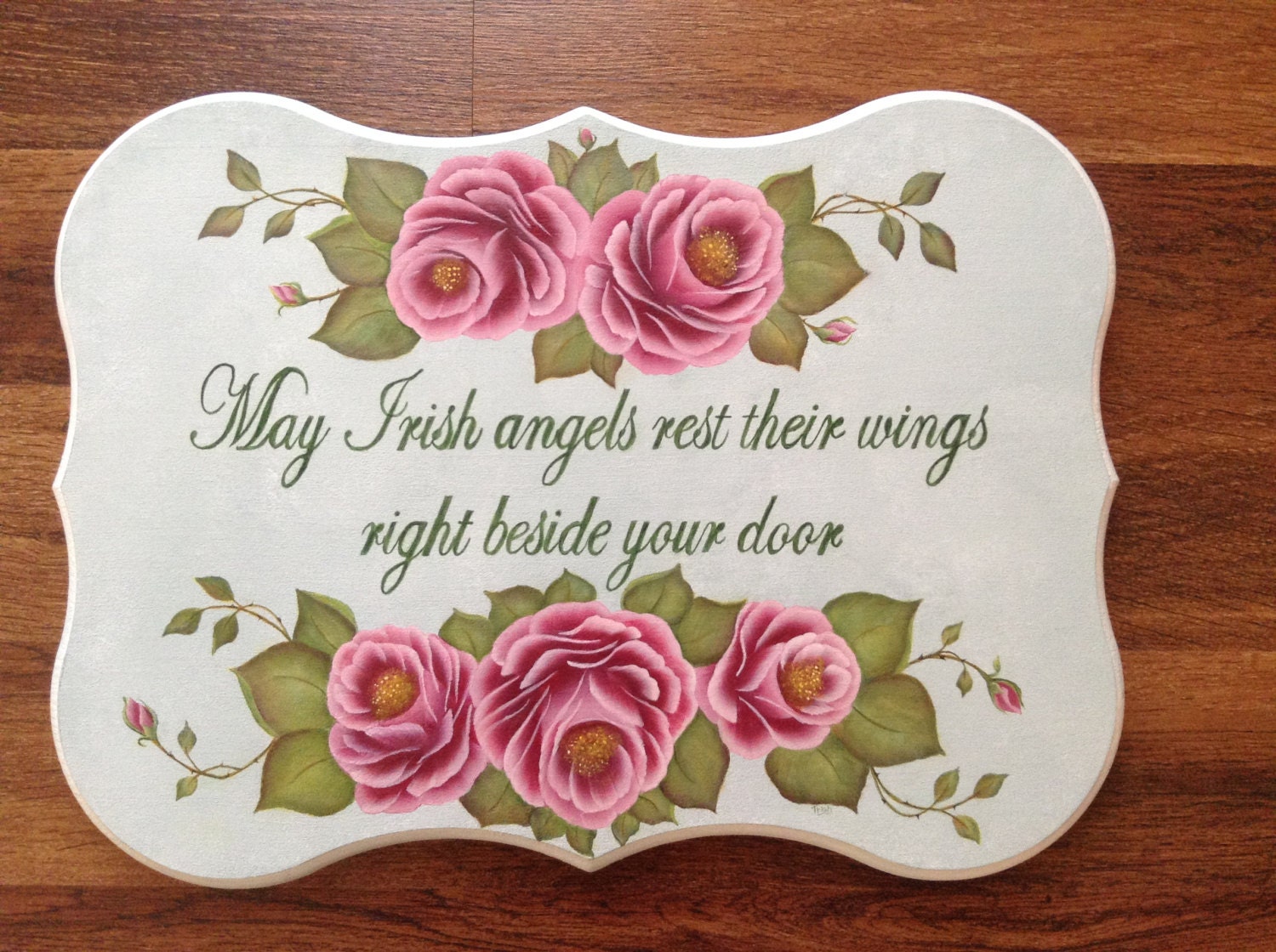 Irish Blessing Wall Plaque - Pink Roses Wall Plaque - Etsy