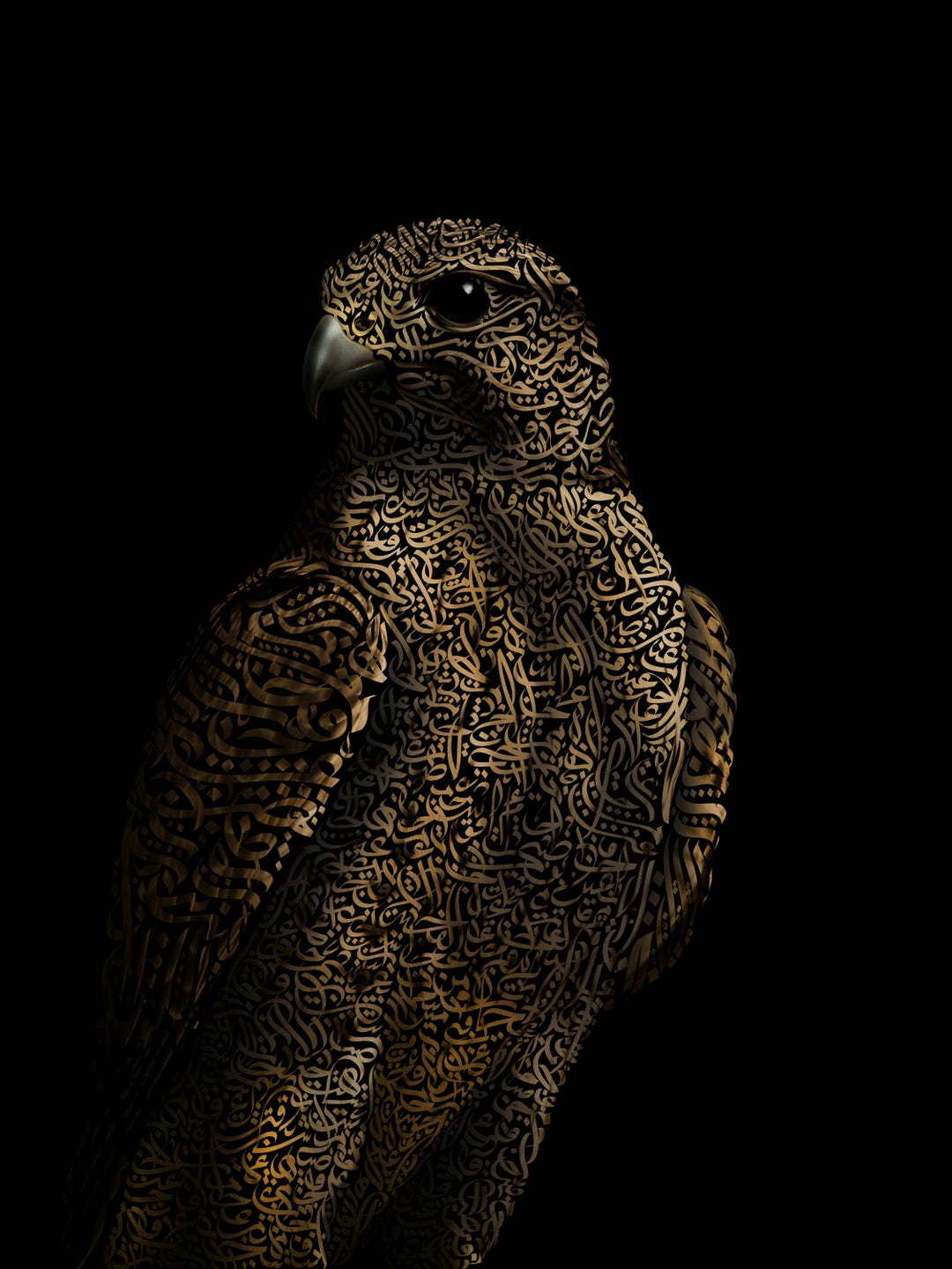 Falcon of Letters Digital Art - Etsy