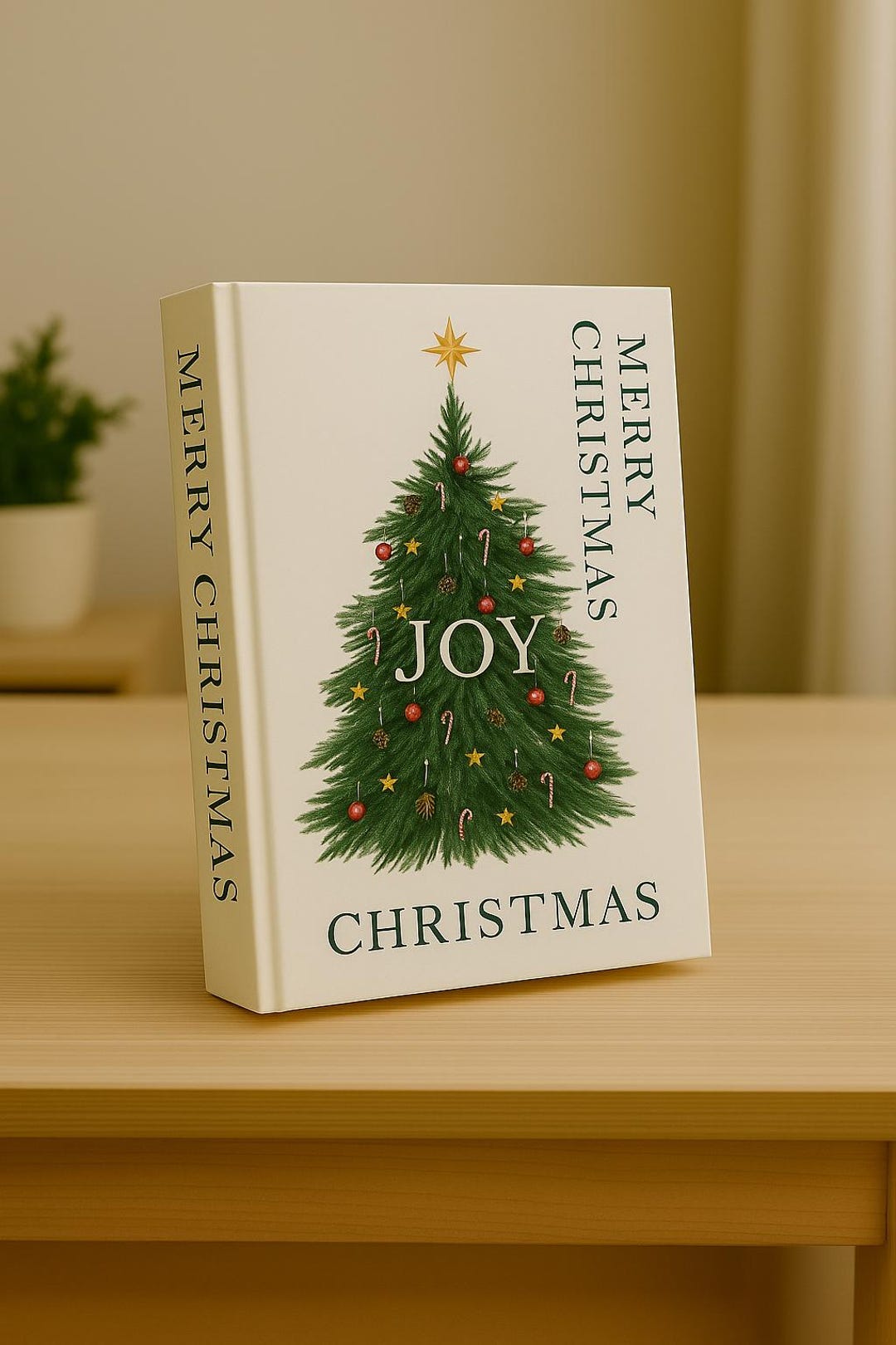 Merry Christmas Decorative Book – Santa Claus Holiday Coffee Table ...