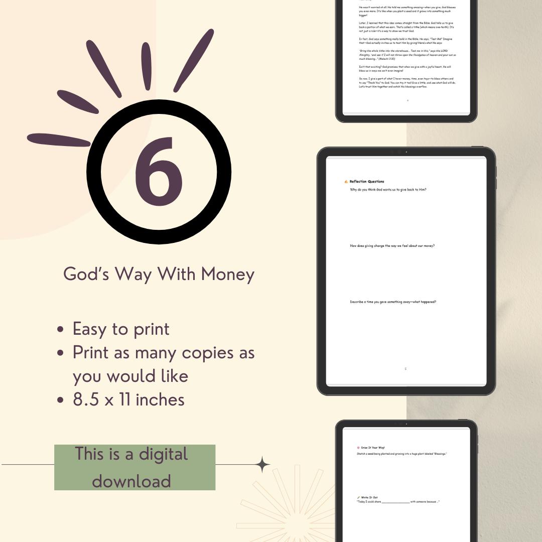 Kids' Bible Study: God's Way With Money - Christian Devotional Workbook ...