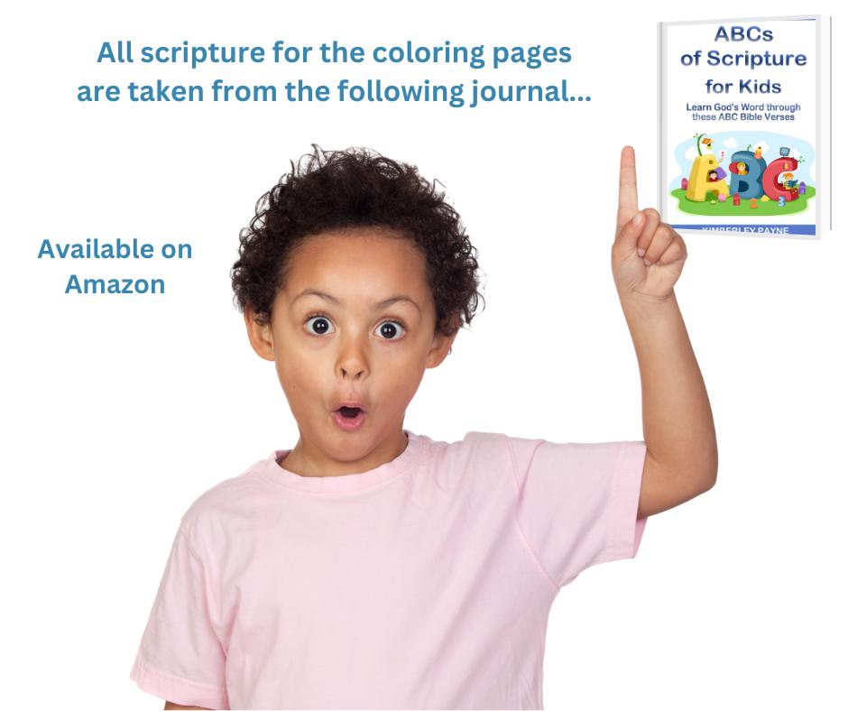 A to Z Bible Verse Coloring Pages for Kids: Christian Alphabet ...