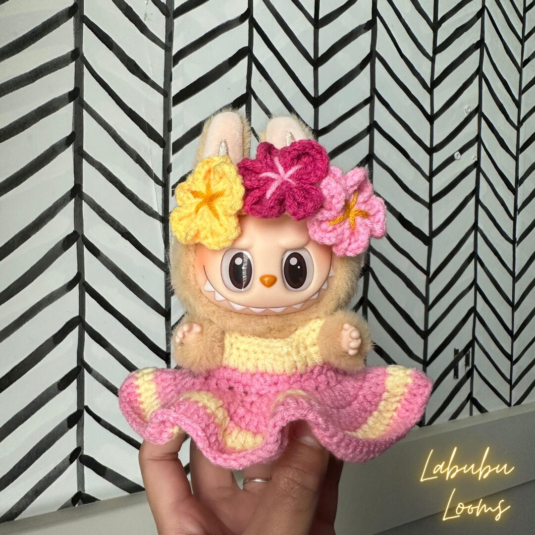 Flower Dress and Crown for Labubus | Doll Not Included - Etsy