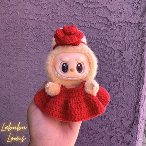 Red Dress Outfit for Labubus for Exciting Macaron & Big Into Energy ...