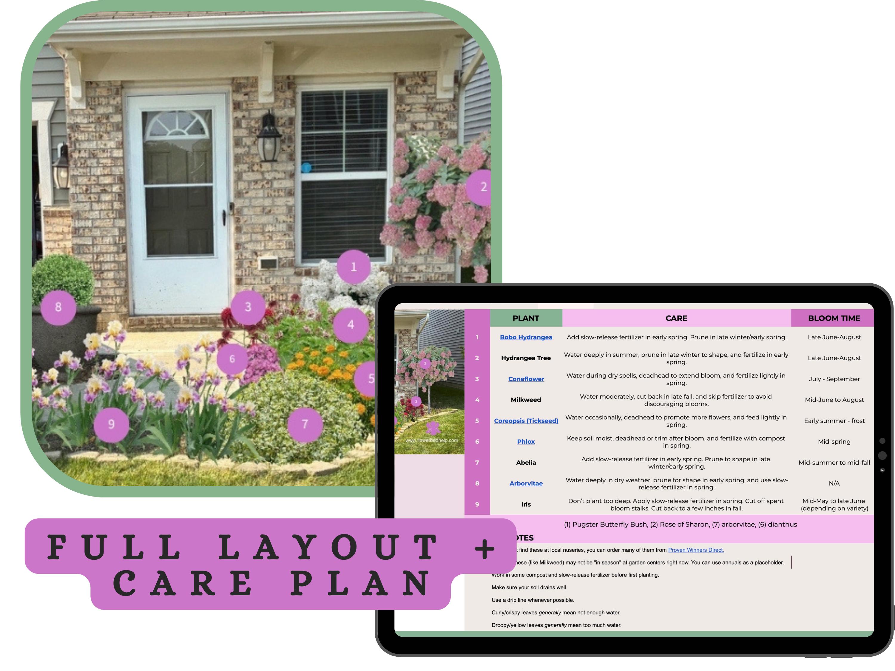 Small Custom Flower Bed Design | Personalized Landscape Plan for Your ...