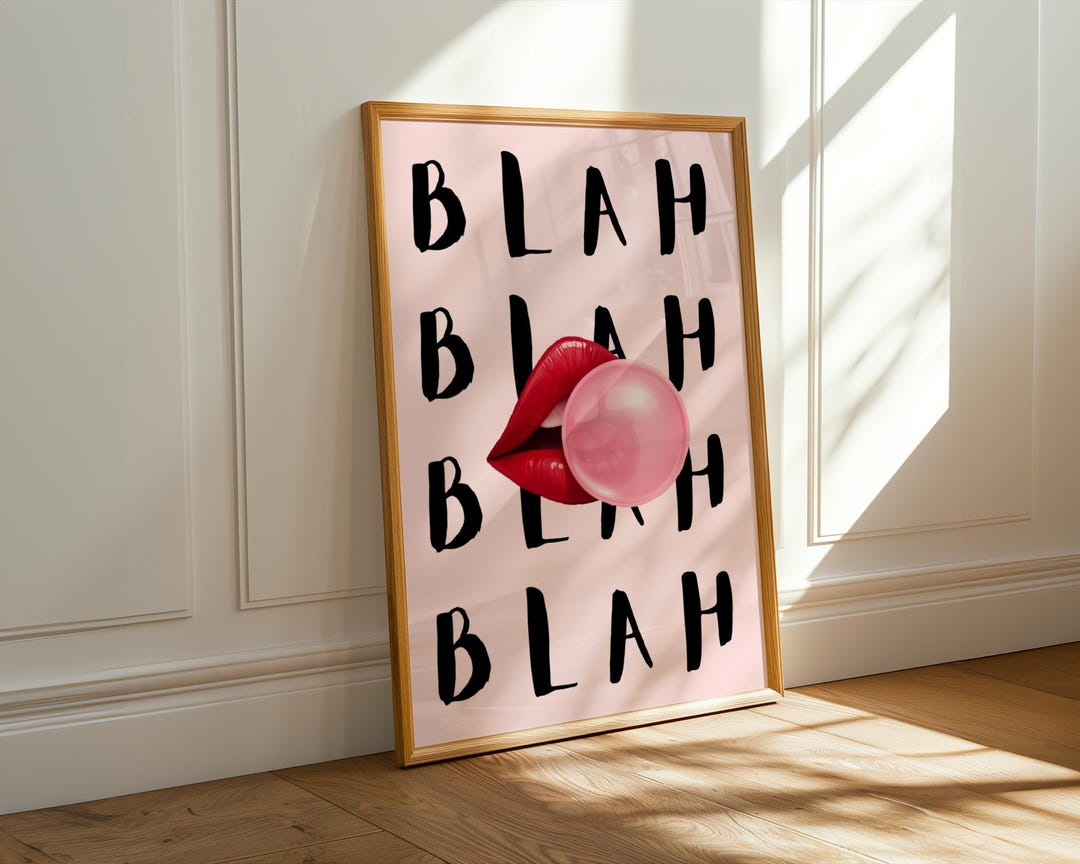 Bubblegum Pop Printable Poster | Sassy Wall Art | Dorm Art | Y2k ...