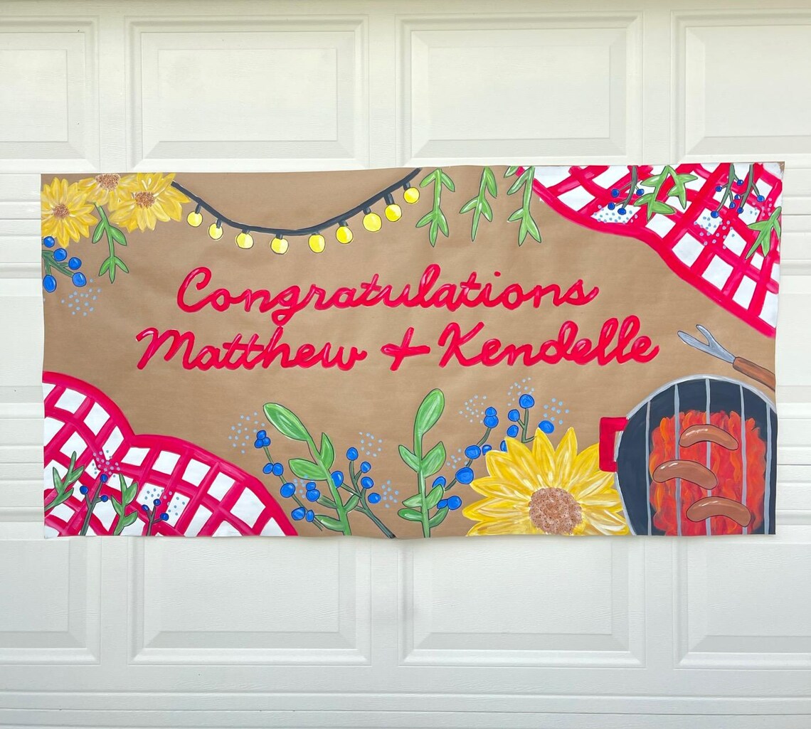 Custom Hand-painted Birthday Banner: Personalized Party Decor - Etsy