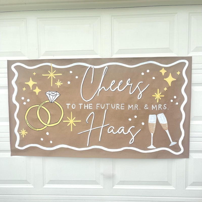 She Said Yes Banner - Etsy