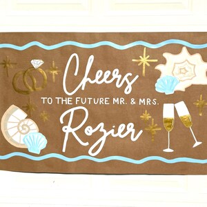 Hand Painted Engagement Banner: Custom Wedding Proposal Decor - Etsy
