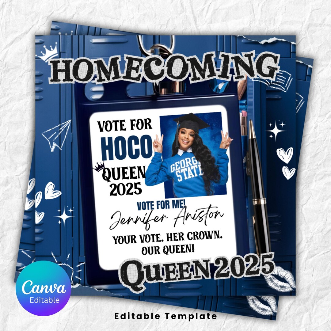 Vote Homecoming Queen Flyer, Homecoming Flyer, Class Flyer, Campaign ...