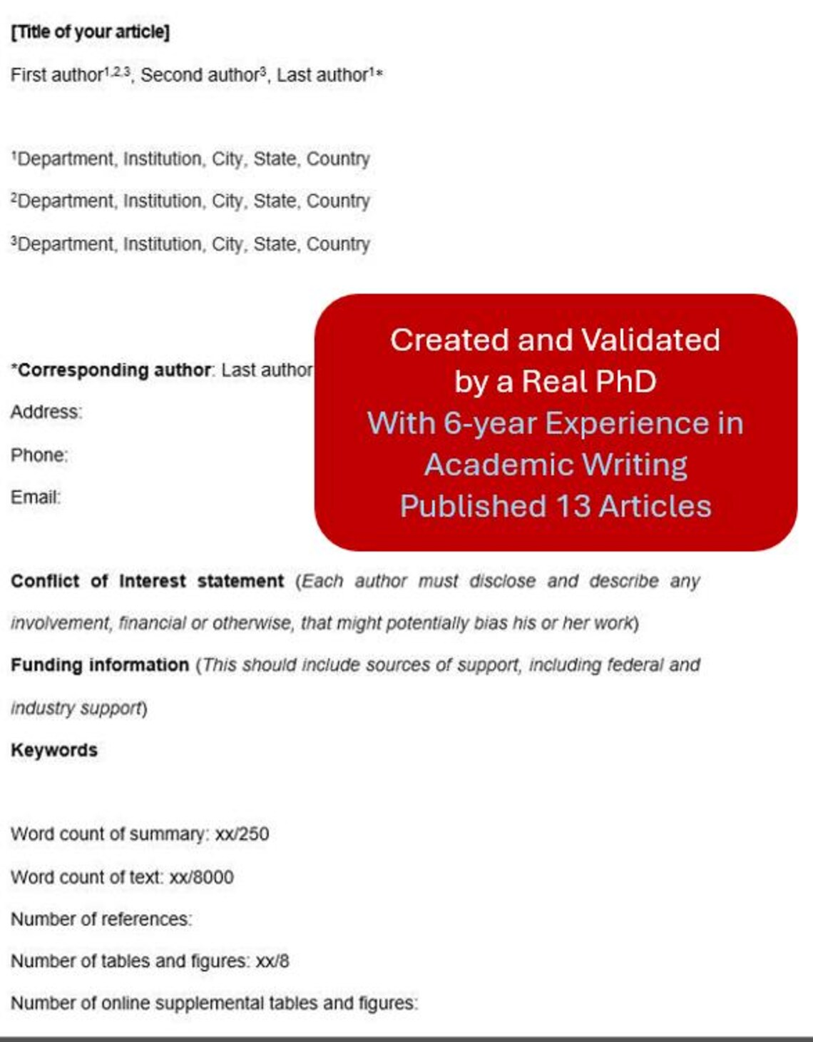 Pharma Journal Manuscript Templates (validated With Successful ...