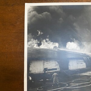 Vintage 1940s 1950s Black & White Fire Scene Photo / Photograph - Etsy