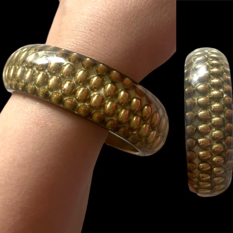 Vintage 1970s Gold Bangle - Etsy