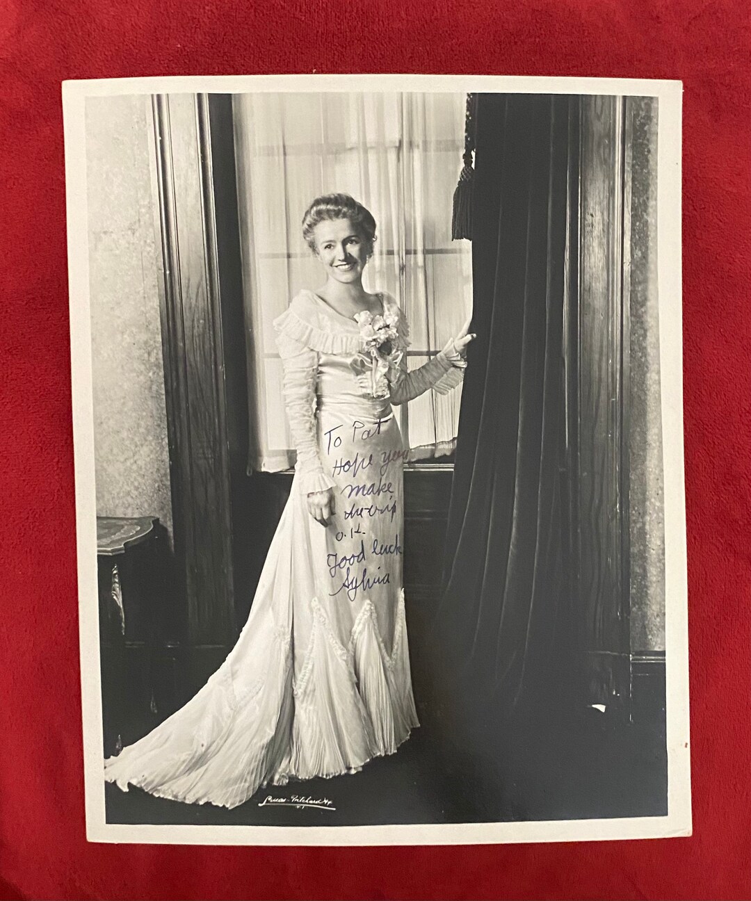 Vintage 1946 Black & White Sylvia Field Autographed Promotional Photo ...