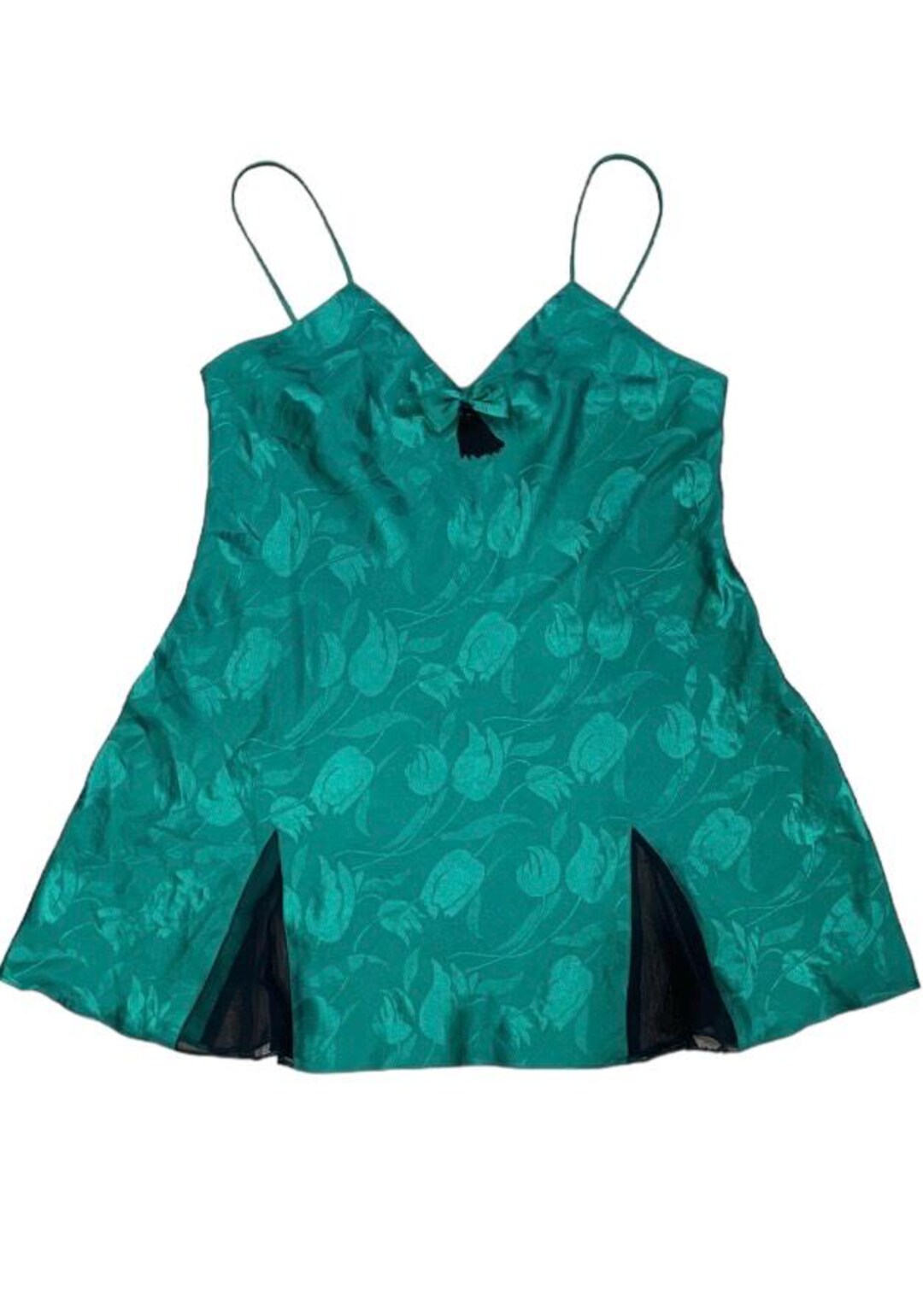 Vintage 1980s VICTORIA'S SECRET *volup* Gold Label Emerald Green Tulip ...
