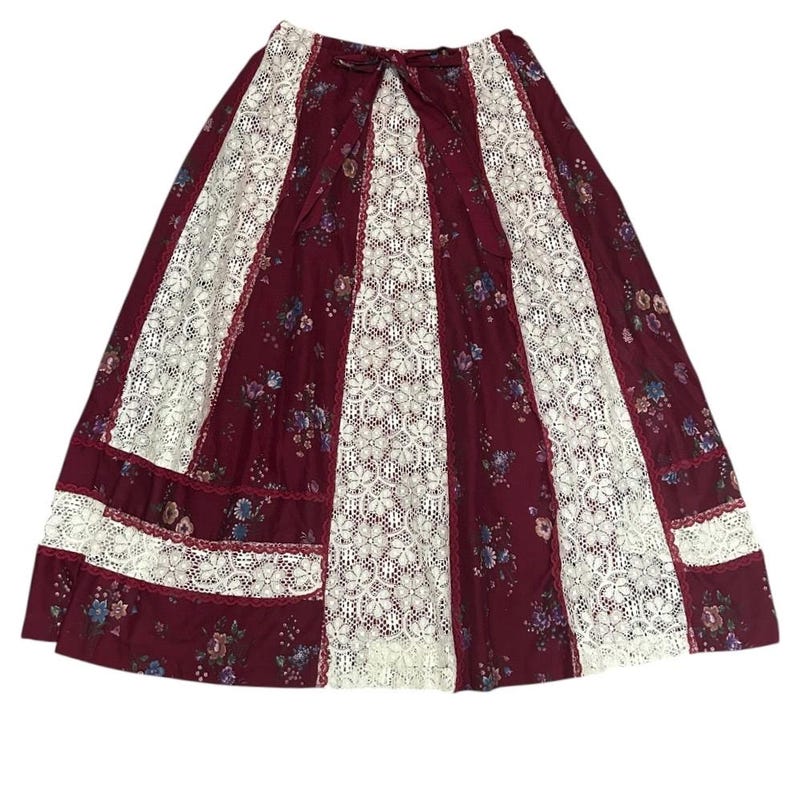 Lace Maxi Skirt Cream - Etsy