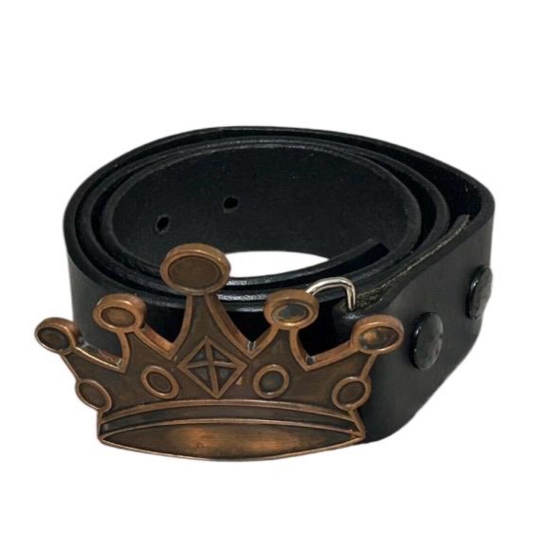 Vintage Early 2000s KING BABY Copper Crown Belt Buckle W ...