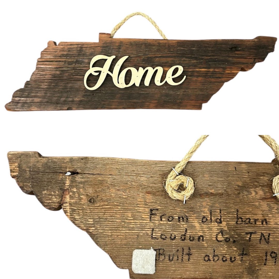 Vintage Early 1900s Reclaimed Barn Wood Tennessee TN ‘home’ Hanging ...
