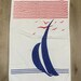 Vintage 1980s EL PILAR Red, White, & Blue Terry Abstract Sailboat Scene ...