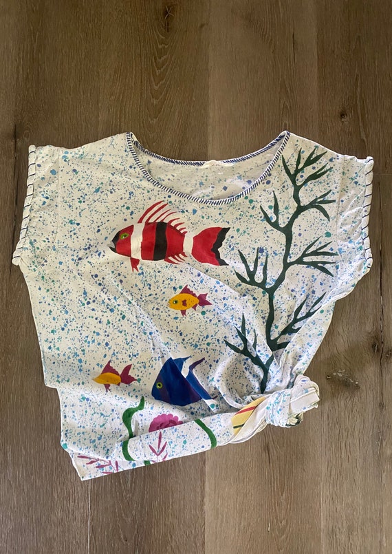 Vintage 1980s Hand-painted Underwater 'aquarium' Fish - Etsy
