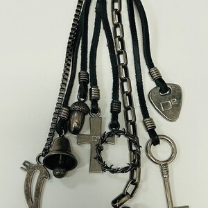 Vintage Y2K Early 2000's DSQUARED Biker Wallet Chain W/ Tasseled Metal ...