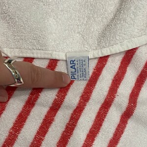 Vintage 1980s EL PILAR Red, White, & Blue Terry Abstract Sailboat Scene ...