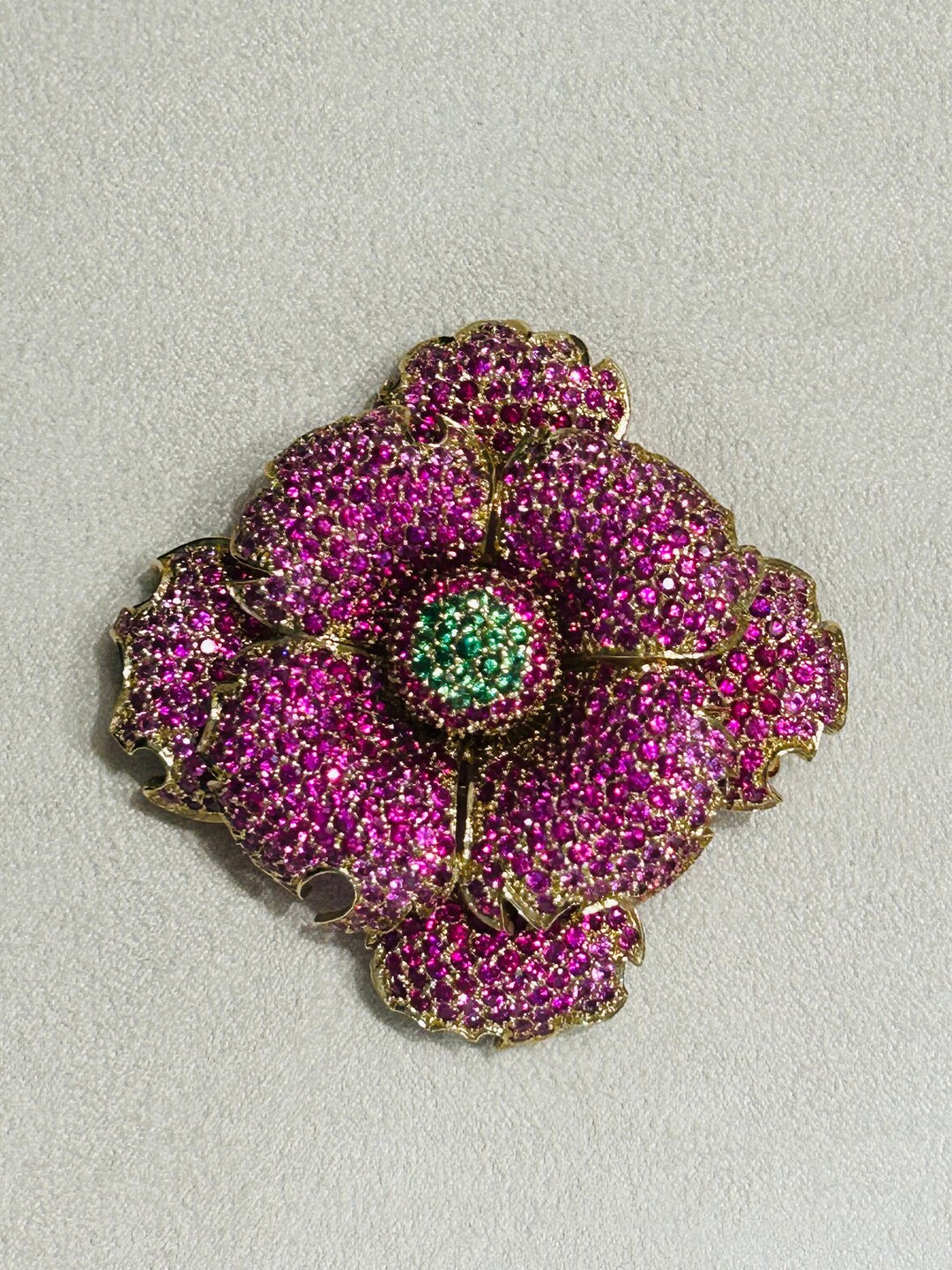 Vintage Sonia Bitton 14k 14 Karat Yellow Pink Sapphire & Tsavorite ...