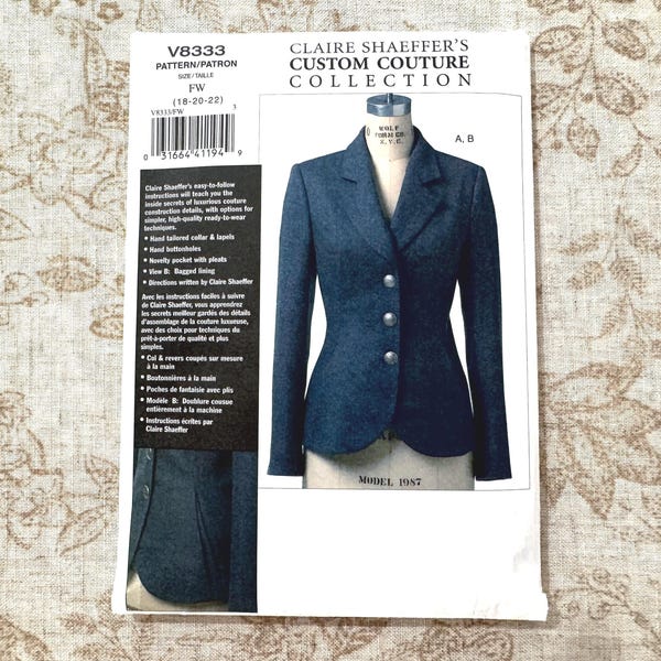 Vogue Jacket Pattern - Etsy