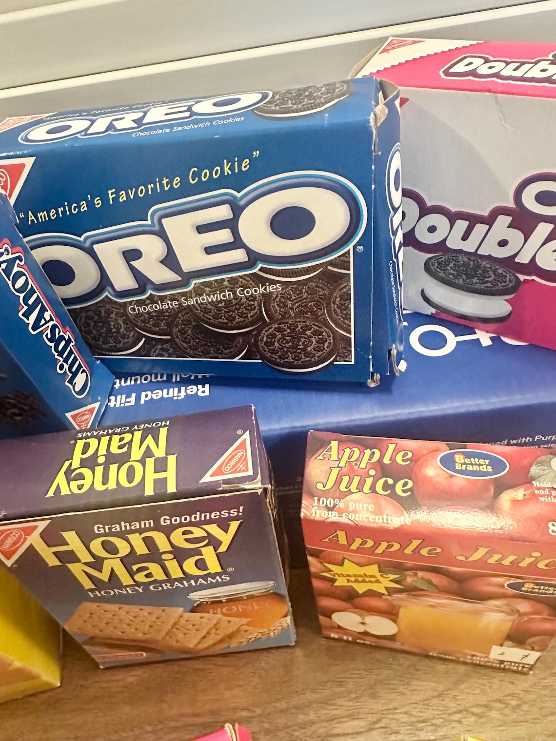 90s Pretend Play Food Box Oreo Chips Ahoy Nabisco Vintage Cookies Fig ...