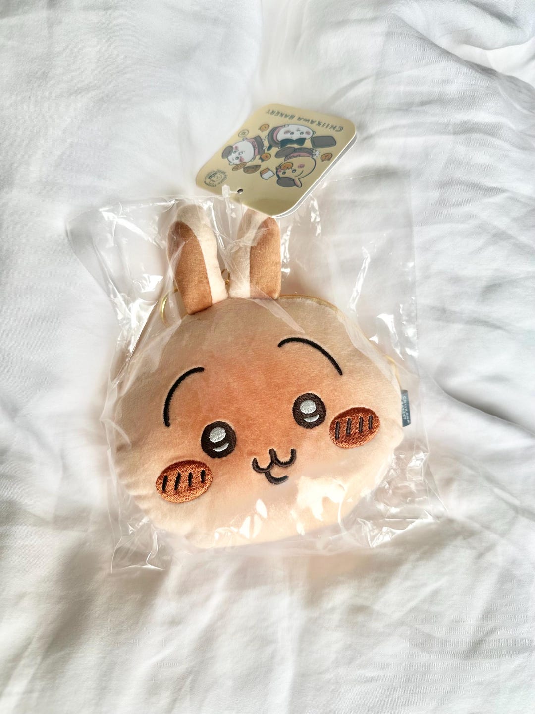 RARE NWT Chiikawa Bakery Usagi Rabbit Bread Keychain Plush Pouch 12cm ...