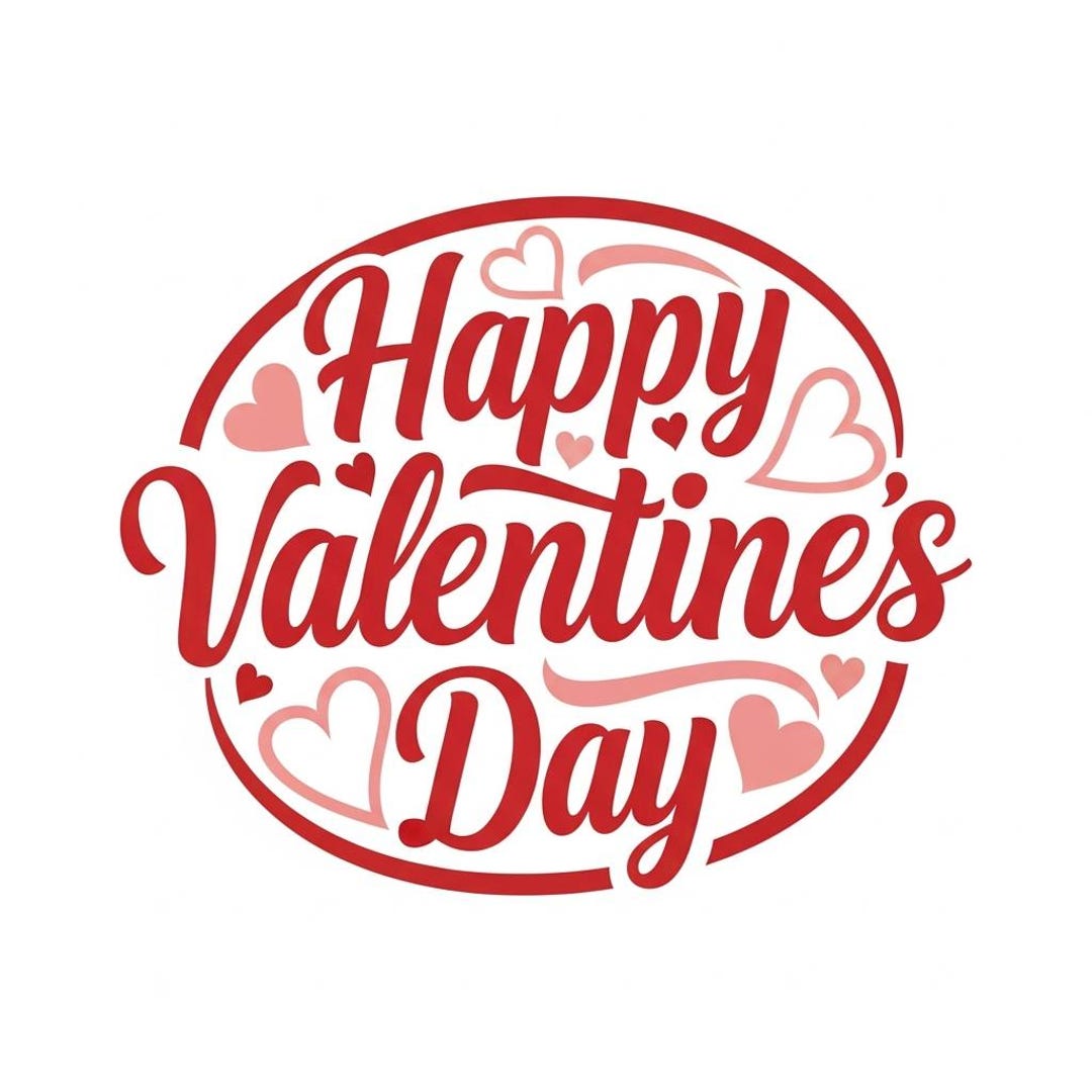 Happy Valentine’s Day – Cute Heart Typography Romantic Love Design - Etsy