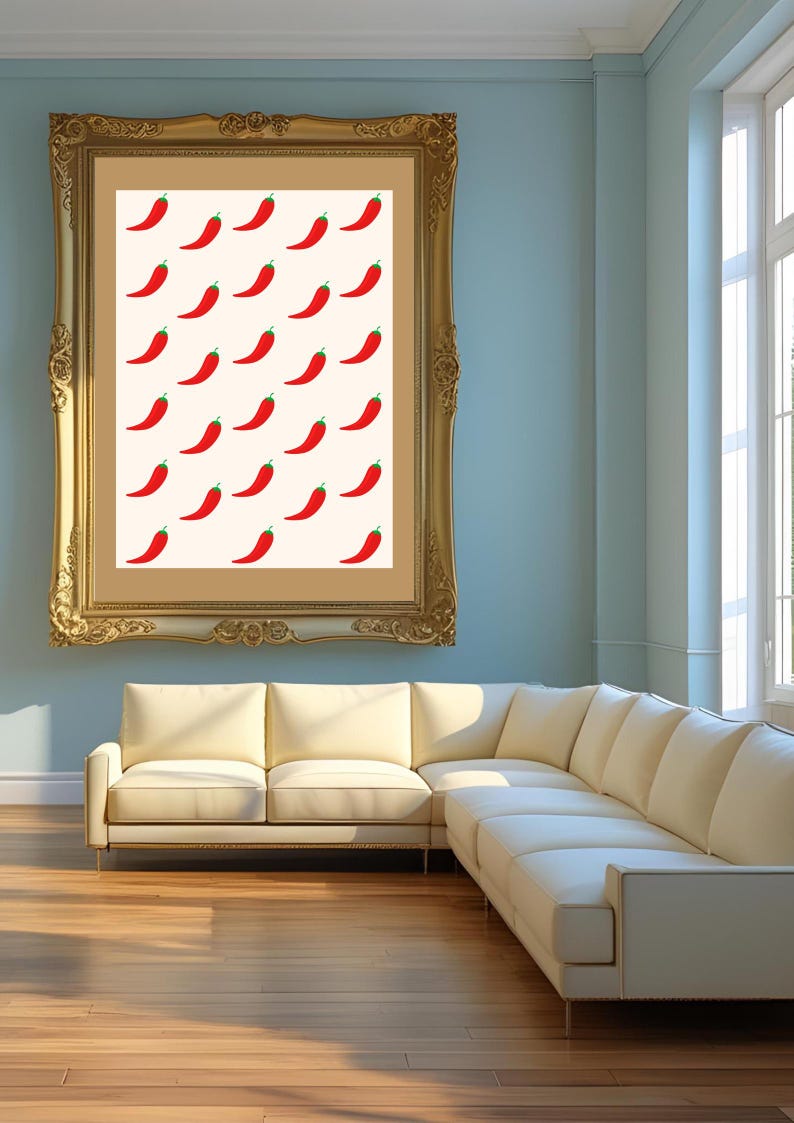 Chilli - Wall Art - Etsy