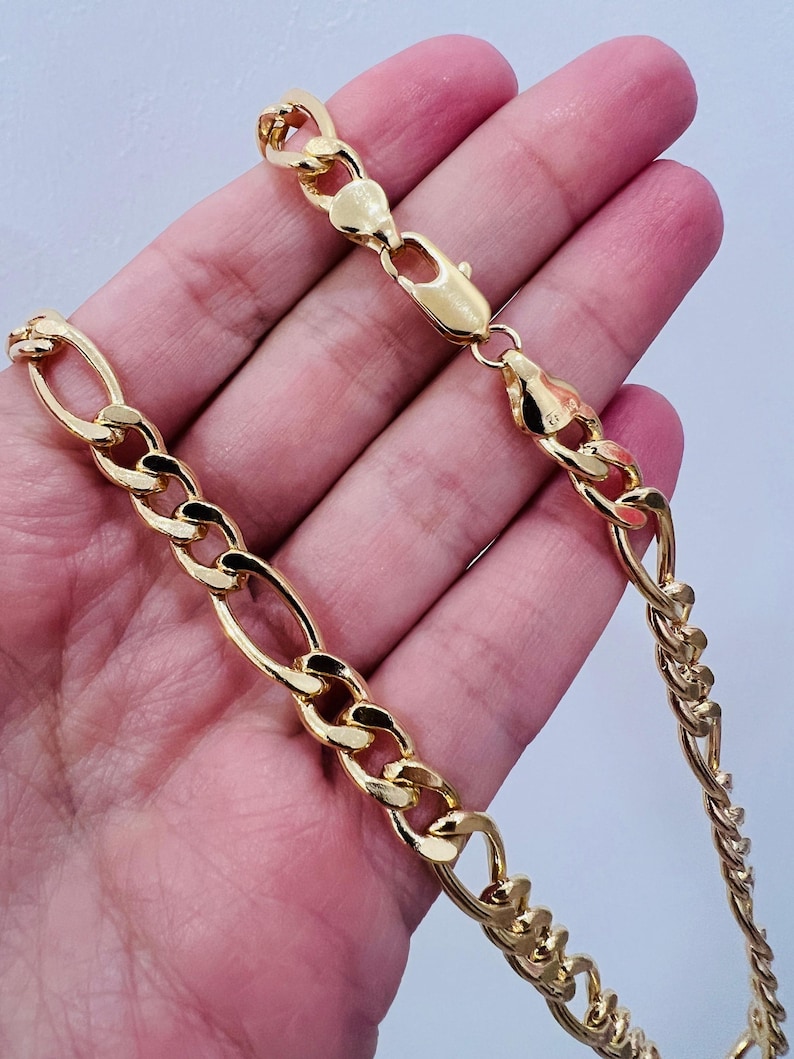 Gold Filled Figaro Chain: 7mm Thick Unisex Necklace - Etsy