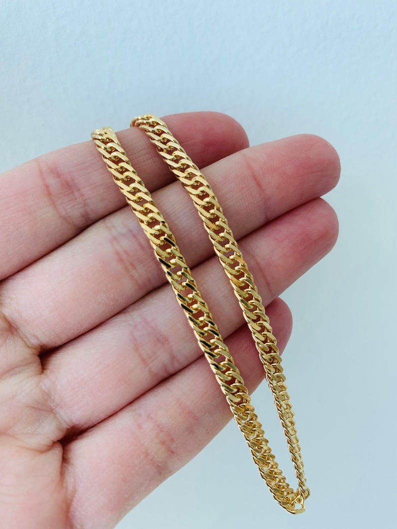 Gold Filled 4mm Omega Necklace | Sleek Statement Chain - Etsy UK