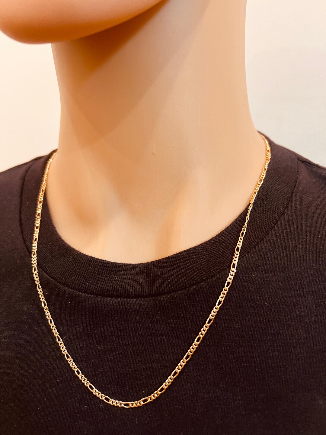 Gold Filled Figaro Chain: Unisex 2mm Necklace - Etsy