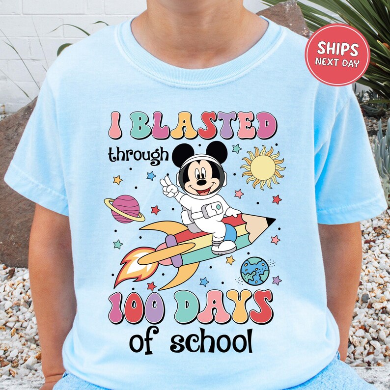 Mickey Mouse 100 Days of School Shirt Disney I Survived 100 Days Shirt ...
