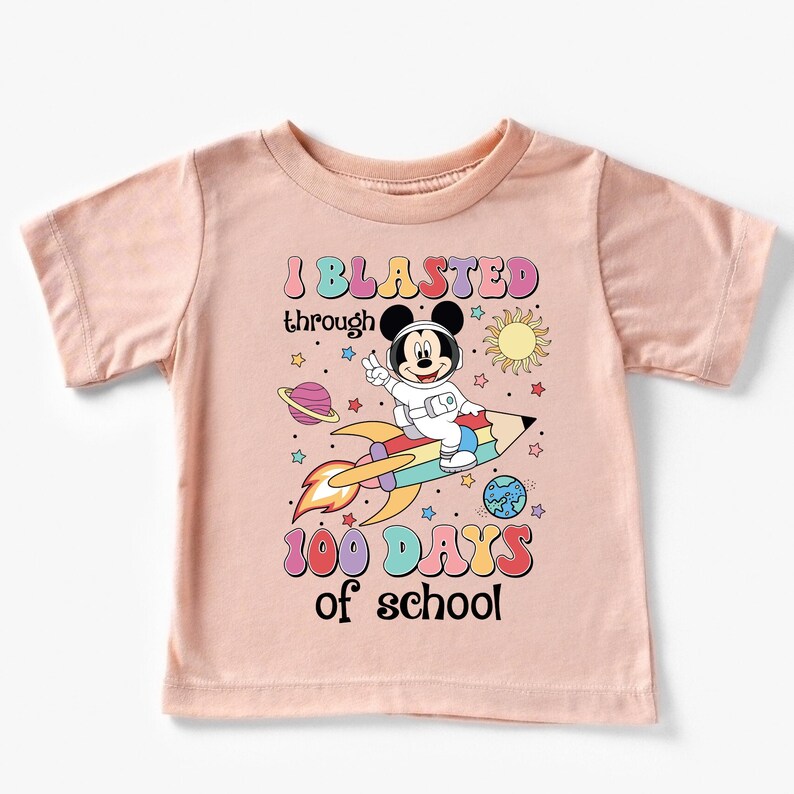 Mickey Mouse 100 Days of School Shirt Disney I Survived 100 Days Shirt ...