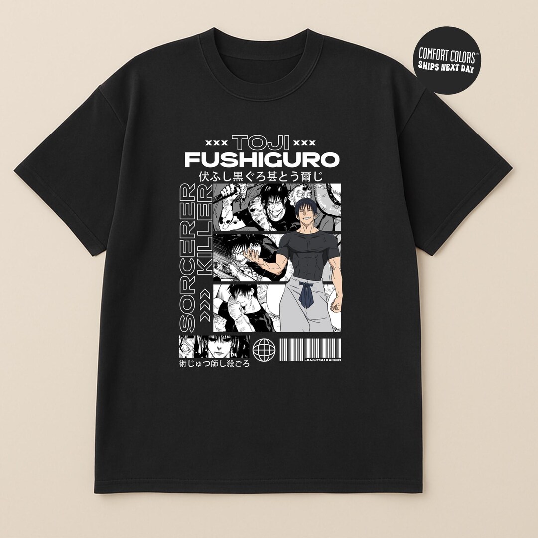 Toji Anime Shirt Jujutsu Kaisen Anime Shirt JJK Manga Shirt Anime ...
