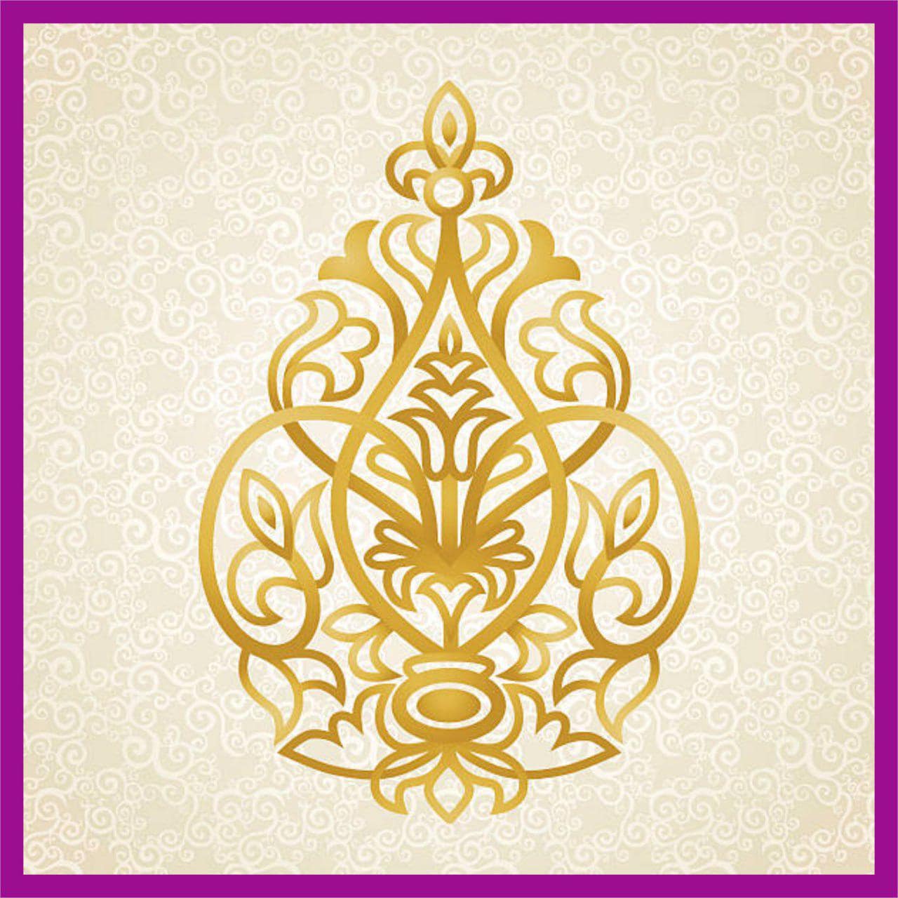 Baroque Embroidery Design - Single Color Machine Embroidery Pattern ...