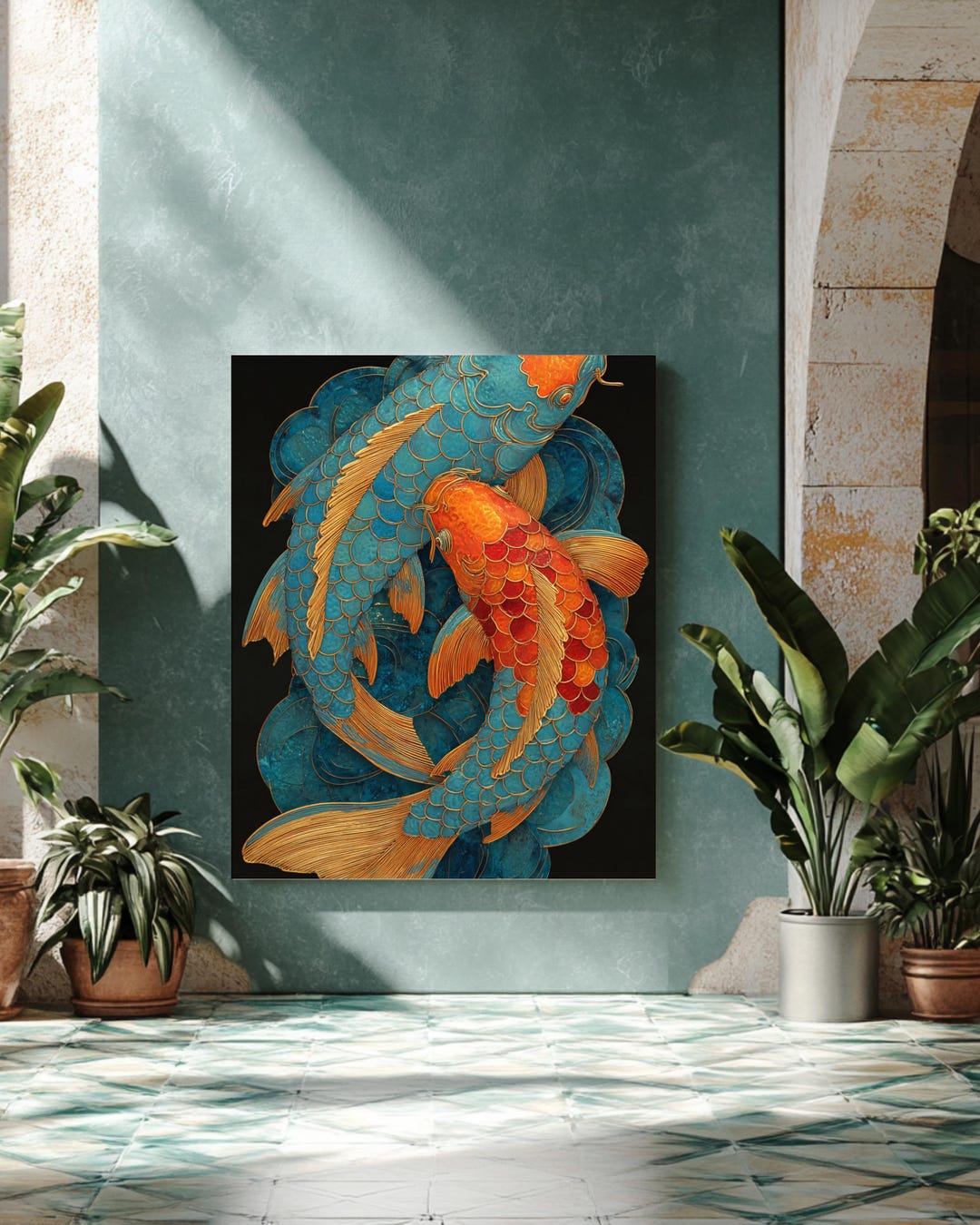 Metal Koi Fish Wall Art: Japanese Zen Garden Sculpture - Etsy