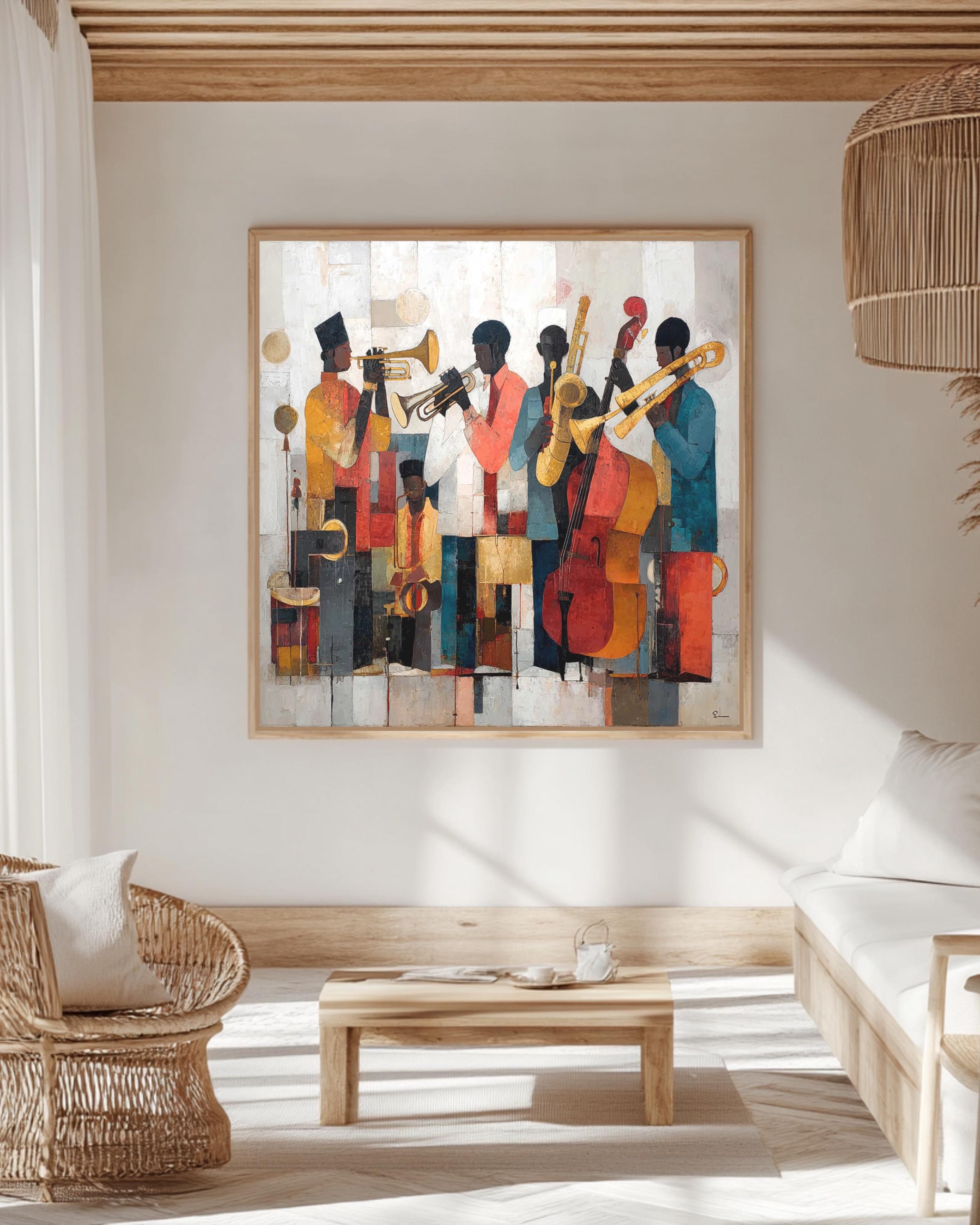 Abstract Jazz Band Oil Painting: Original Orchestra Canvas Art - Etsy UK