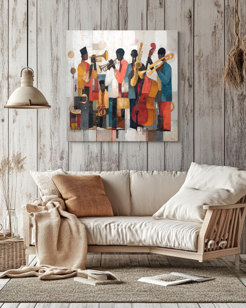 Abstract Jazz Band Oil Painting: Original Orchestra Canvas Art - Etsy UK