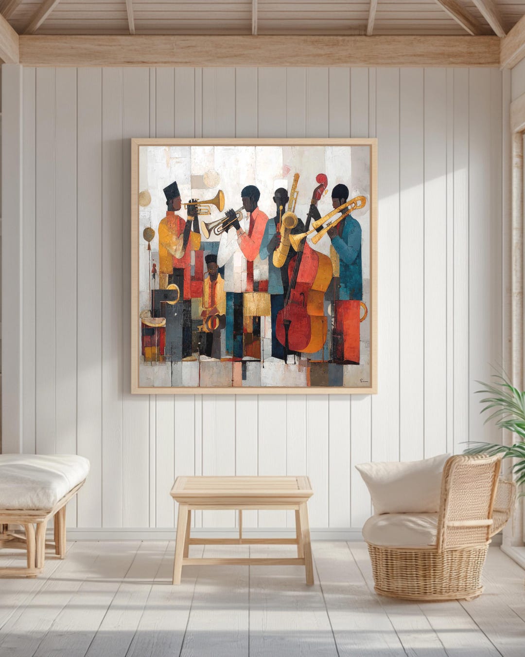 Abstract Jazz Band Oil Painting: Original Orchestra Canvas Art - Etsy UK