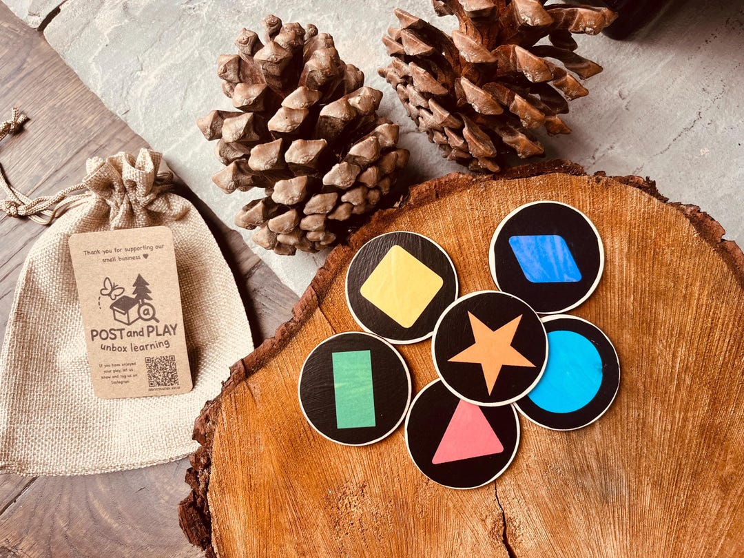 2d Shapes Wooden Discs – Coloured Learning Toy | Montessori & EYFS ...