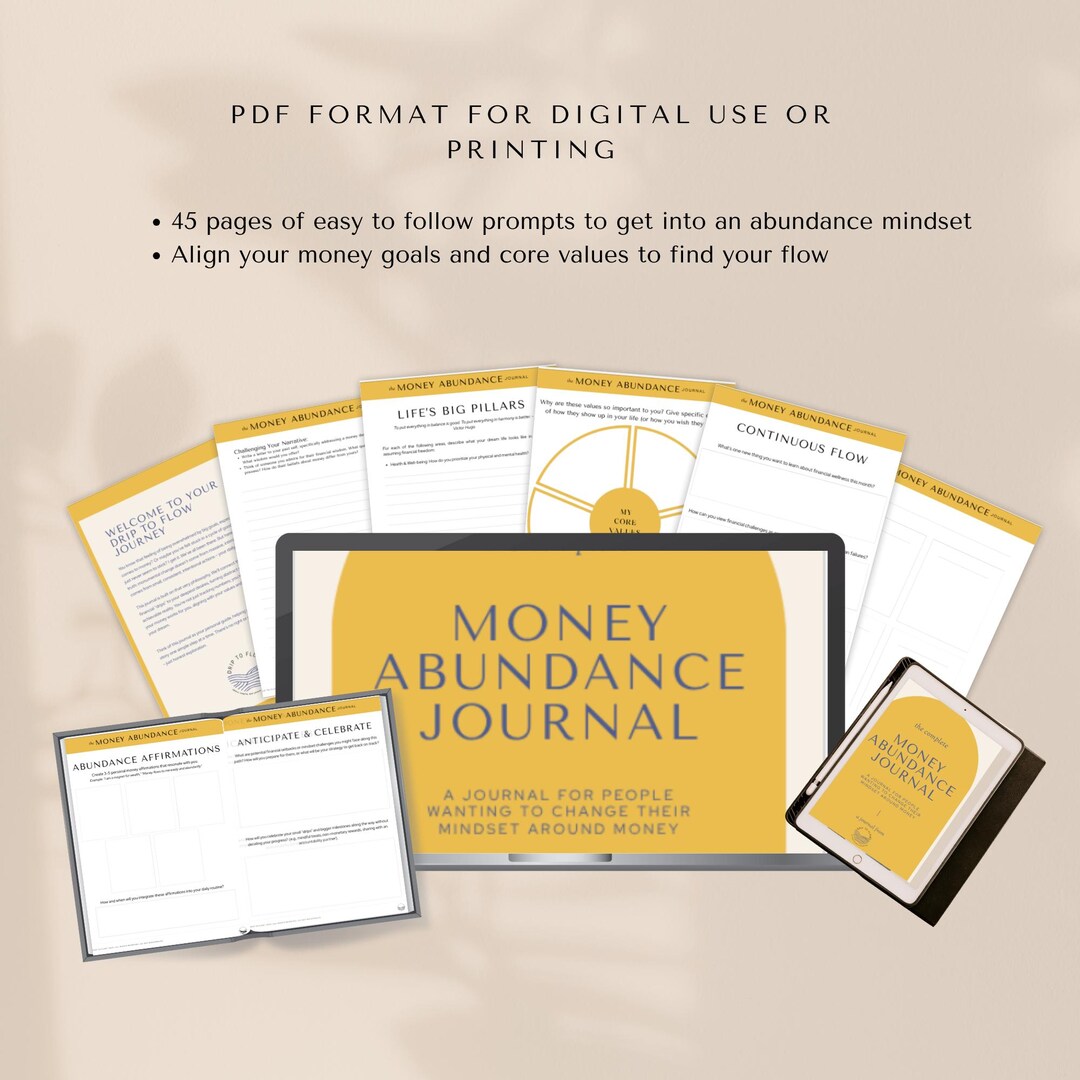 Money Mindset Journal, Financial Wellness Planner, Goal Setting Money ...