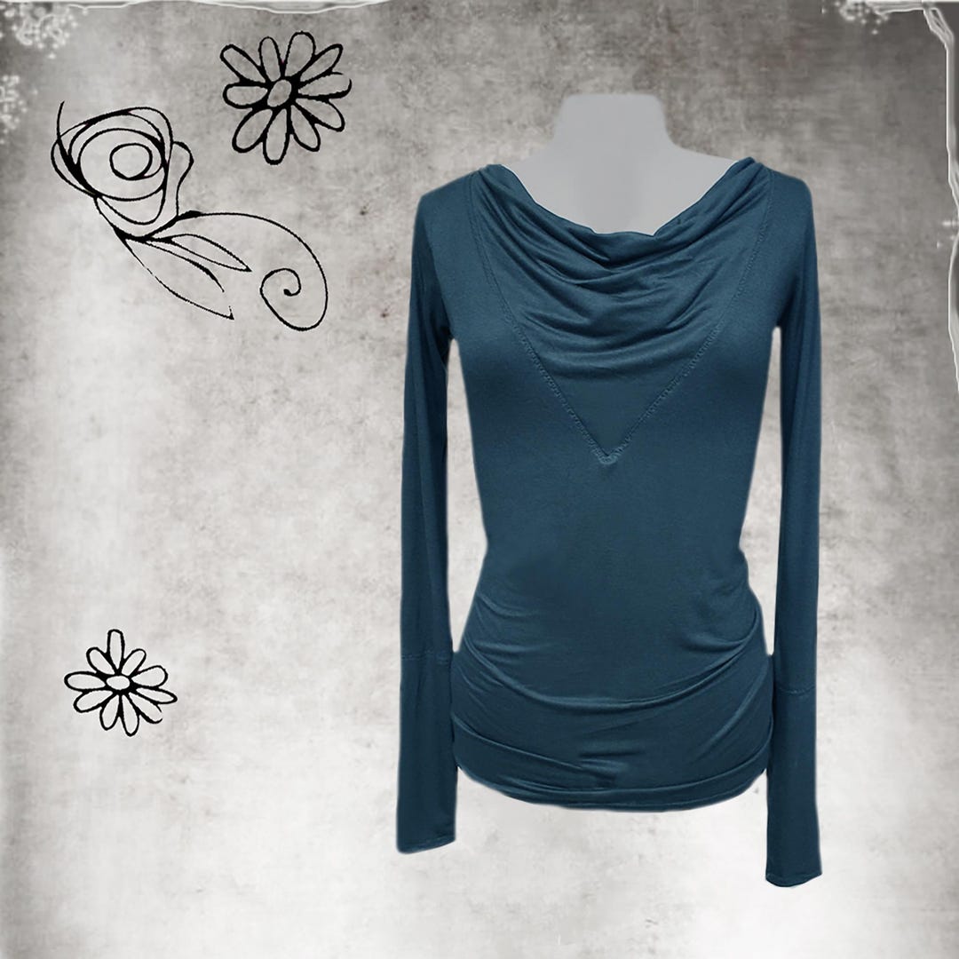 Deep V Drape Neck, Extra Long Sleeves, Long Lengths, Tratgirl - Etsy