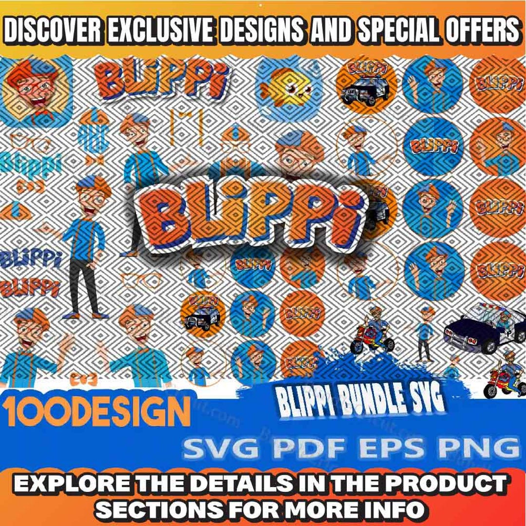 Bliippii SVG Bundle, Happy Birthday Bliippii Svg, Bliippi Sublimation ...