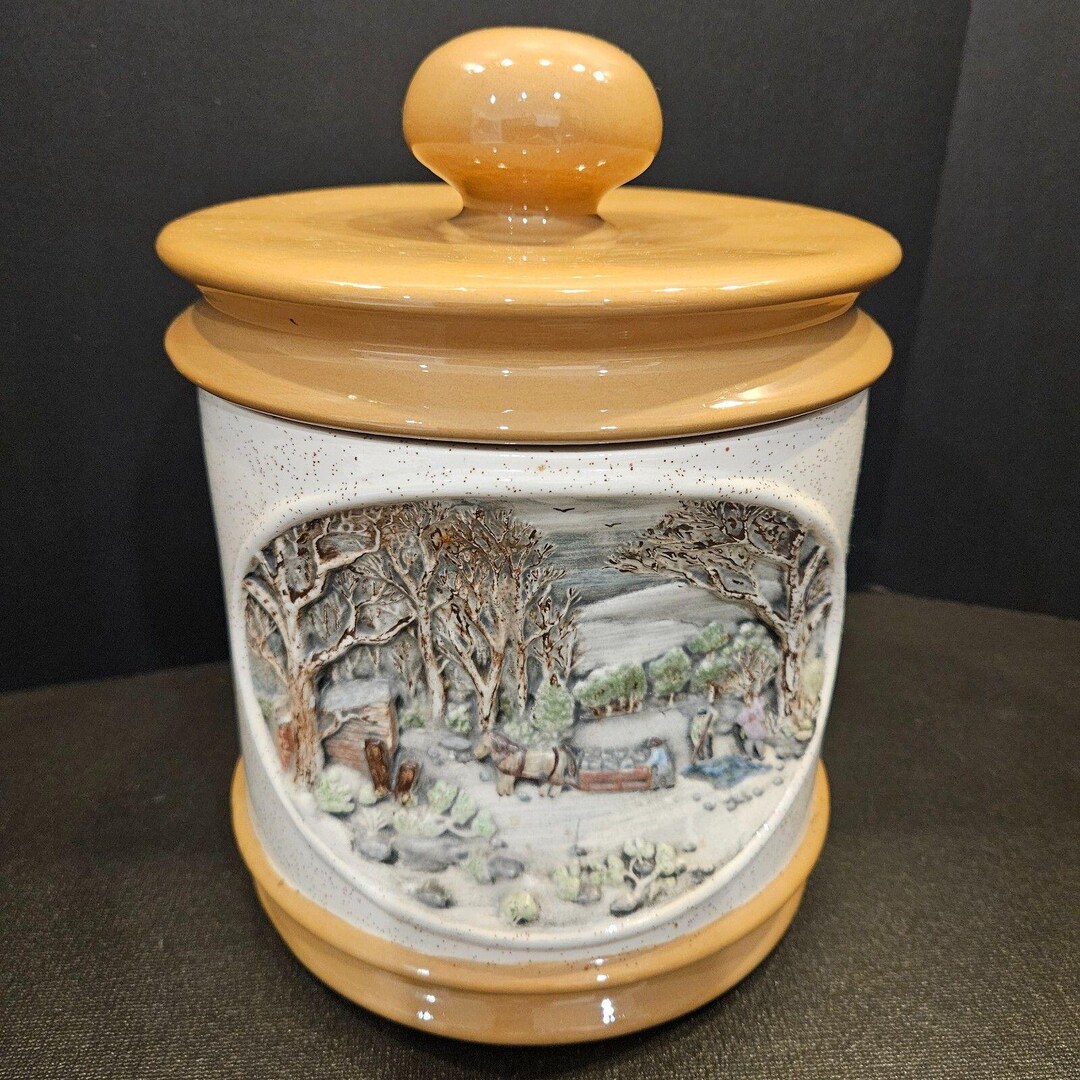 Vtg Hershey's Cookie Jar From 1979. 3-D Country Scene. (#282) - Etsy